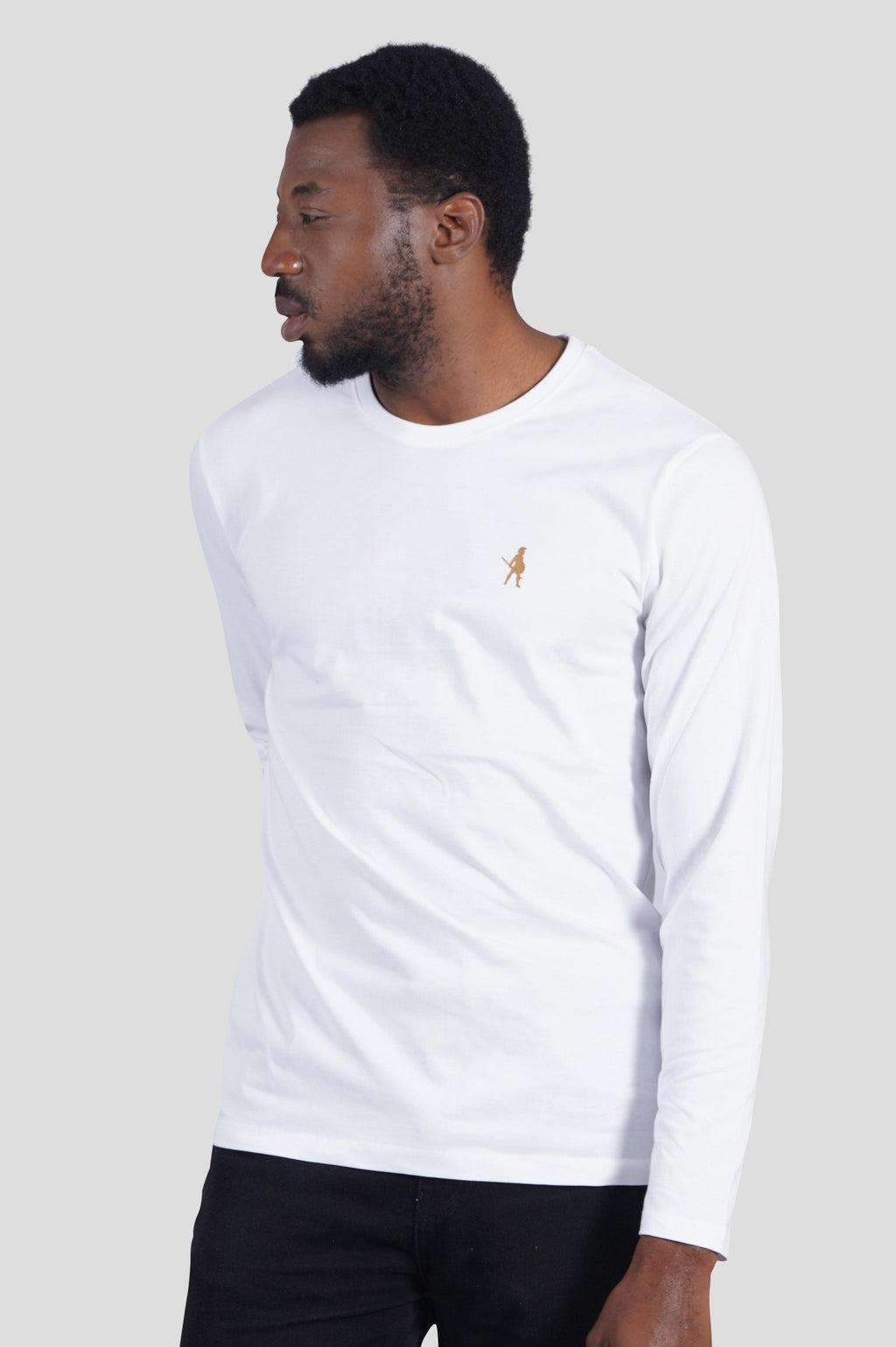 White Full Sleeve Logo T-Shirt – JavelinTiger